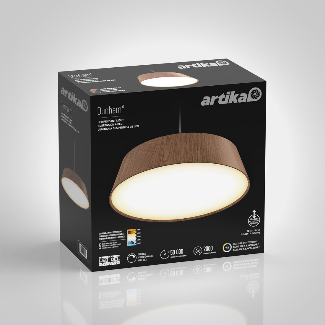Dunham LED Pendant in Walnut | Artika Canada