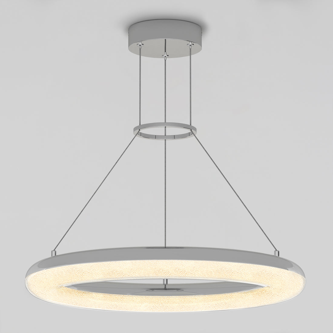 Famous Optical LED pendant light 5 CCT chrome | Artika Canada