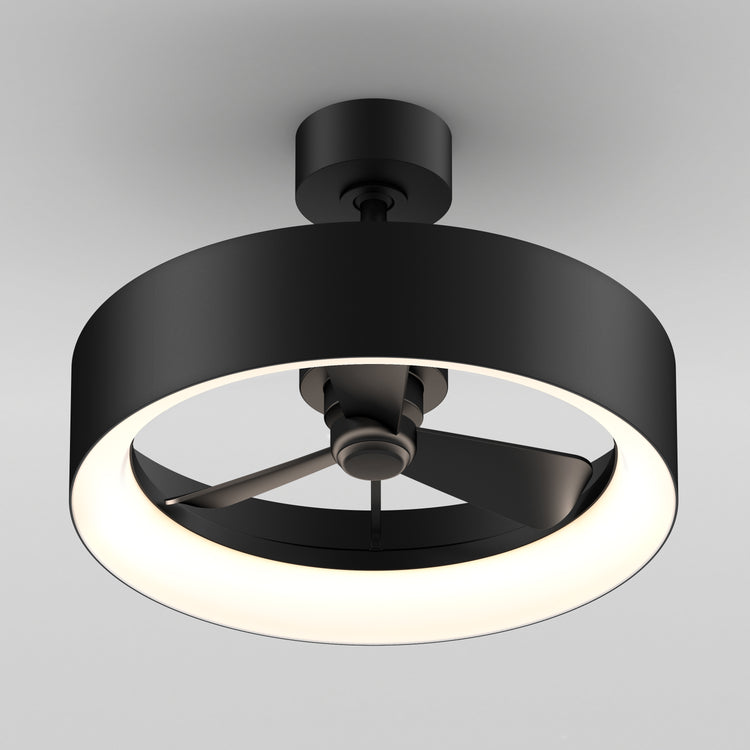 Aiden 24 in. LED ceiling fan 3 speeds - in Matte Black | Artika Canada