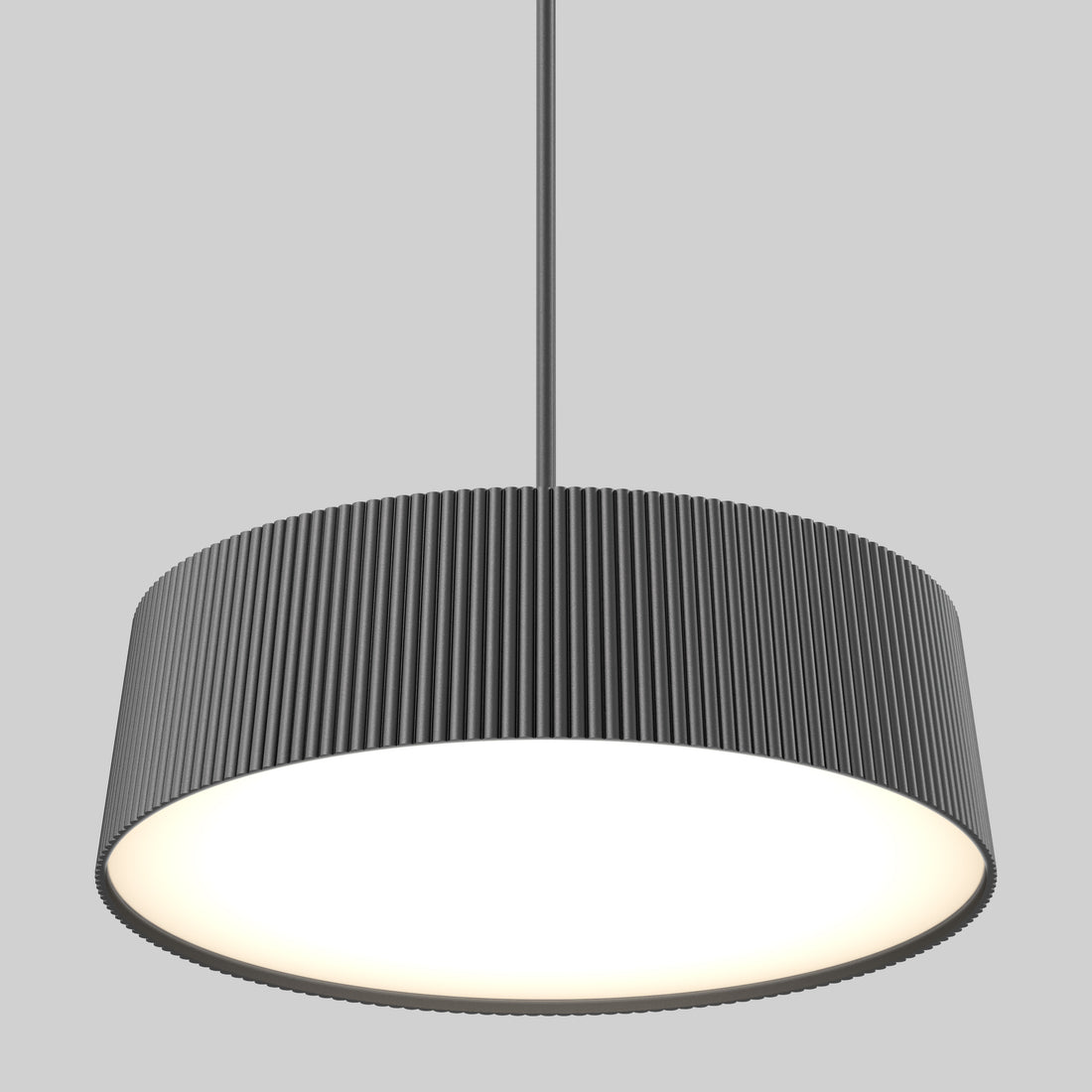 Groove Drum LED pendant light 3 CCT Matte in Matte Black | Artika Canada