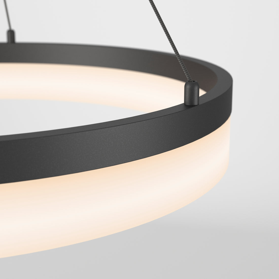 Optical LED Pendant Light 3 CCT Matte Black in Matte Black | Artika Canada
