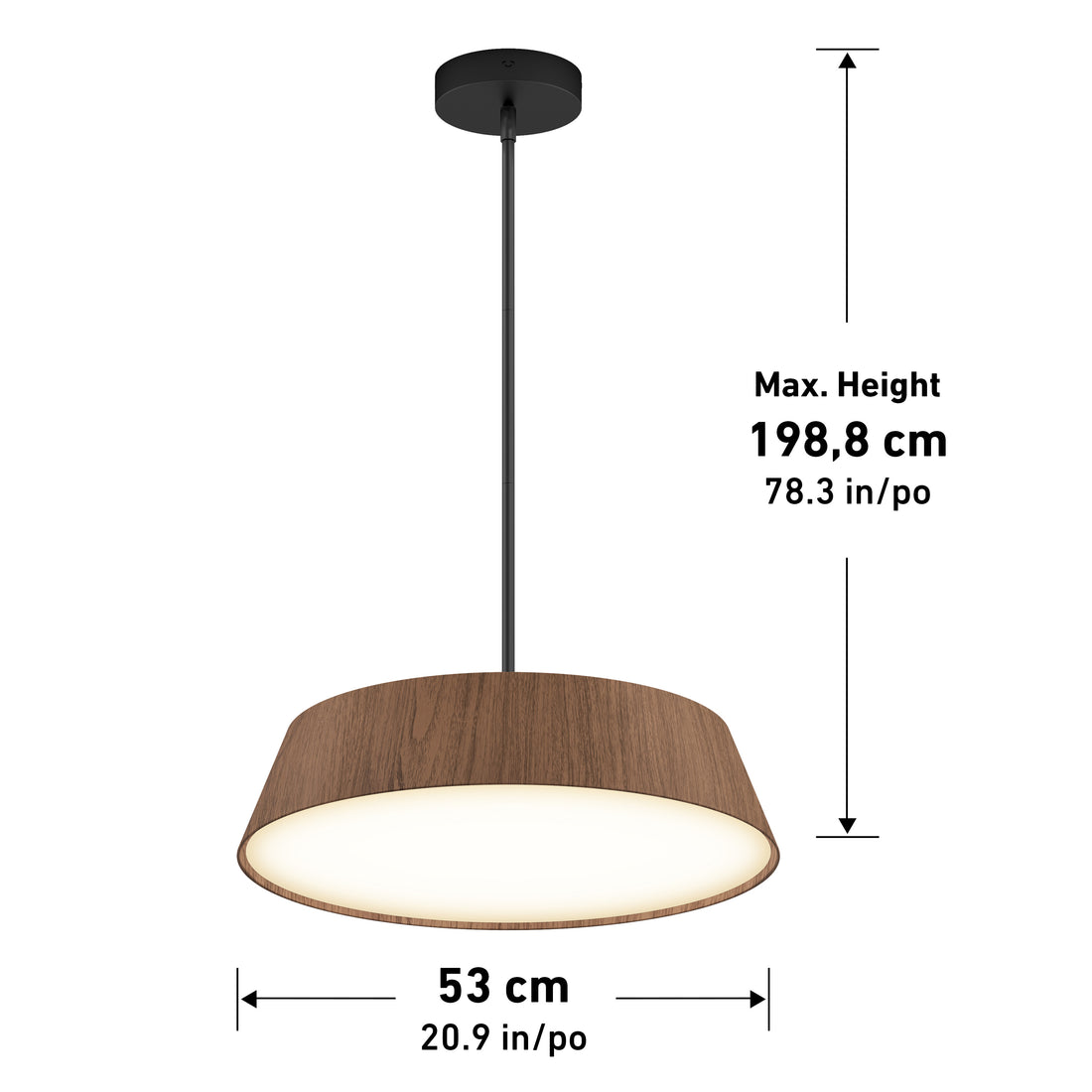 Dunham LED Pendant in Walnut | Artika Canada
