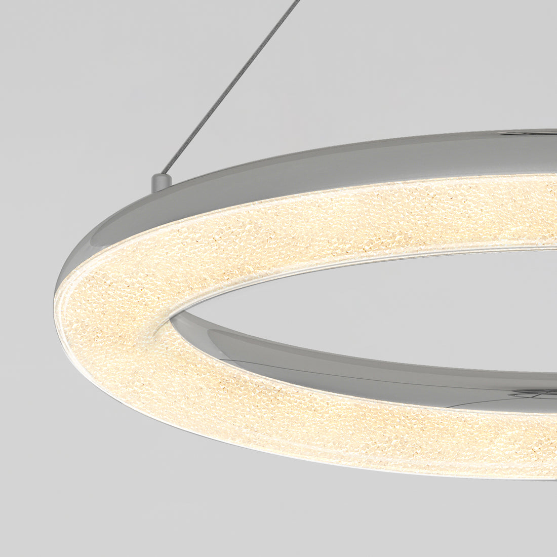 Famous Optical LED pendant light 5 CCT chrome | Artika Canada