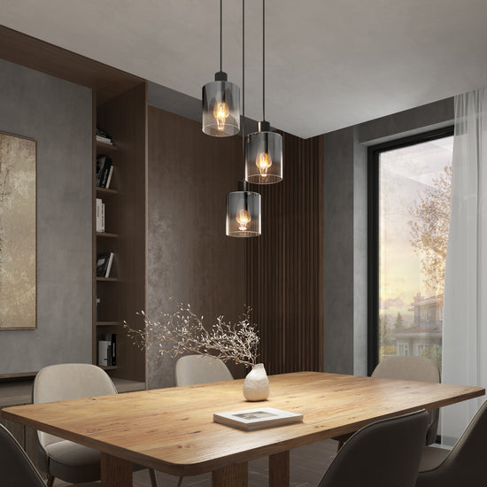 Haze modern 3-light pendant light Matte Black in Matte Black | Artika ...