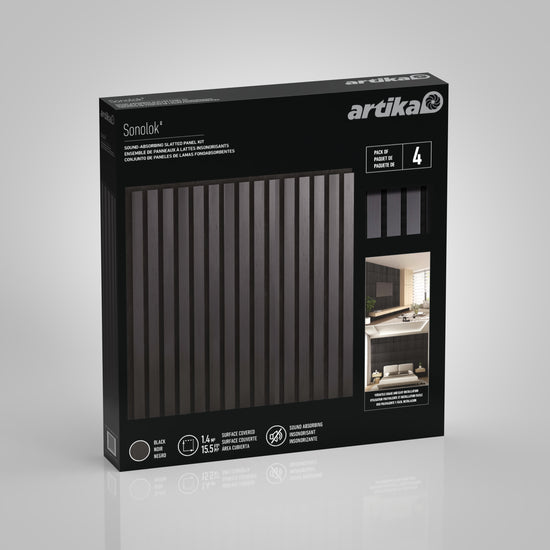 Sonolok panneaux muraux insonorisants 15,5 pi in Noir mat | Artika Canada