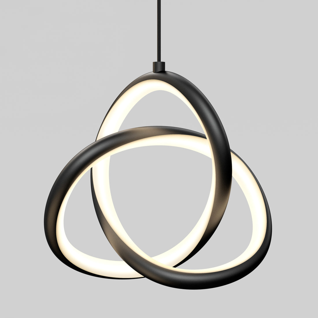 Zephyr modern LED pendant light 3 CCT black | Artika Canada