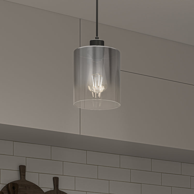 Haze Pendant light Matte Black glass in Matte Black | Artika Canada