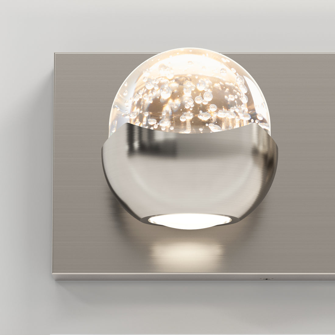 Oracle 4 light LED vanity light in Brushed Nickel | Artika Canada