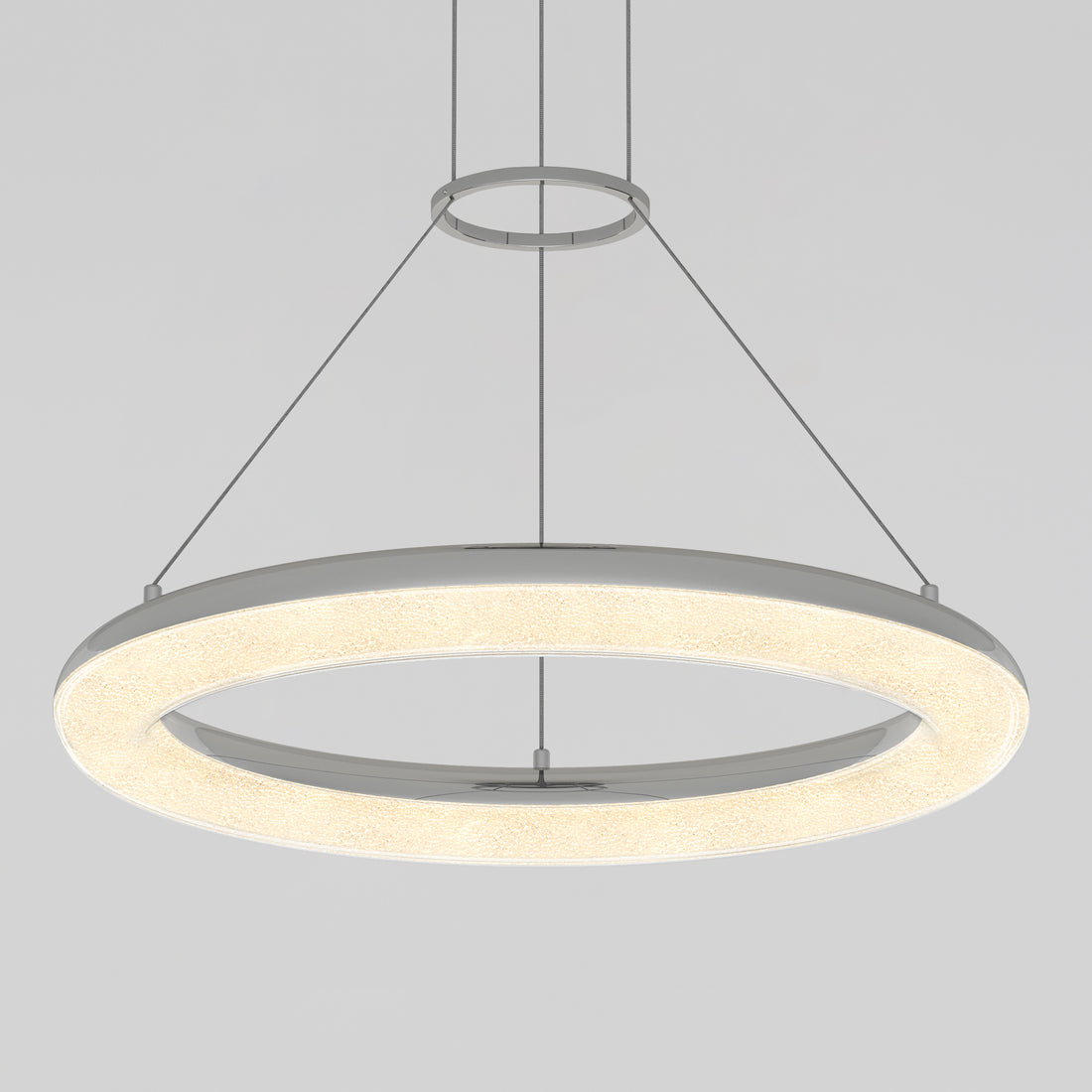 Famous Optical LED pendant light 5 CCT chrome | Artika Canada