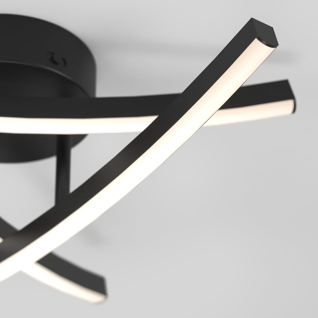 Orly LED Flush Mount Light 3CCT Matte Black in Matte Black | Artika Canada