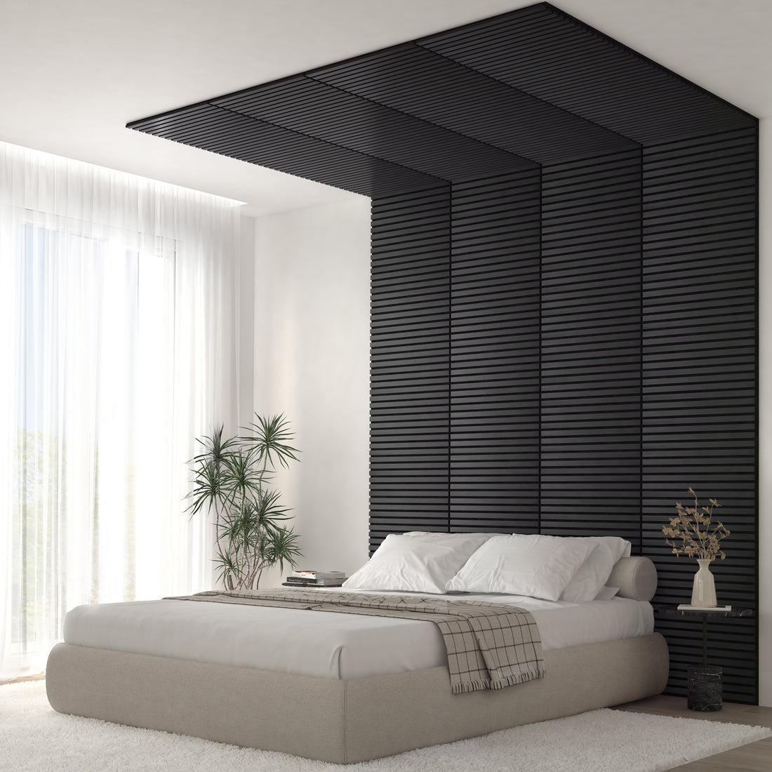 Sonolok panneaux muraux insonorisants 15,5 pi in Noir mat | Artika Canada