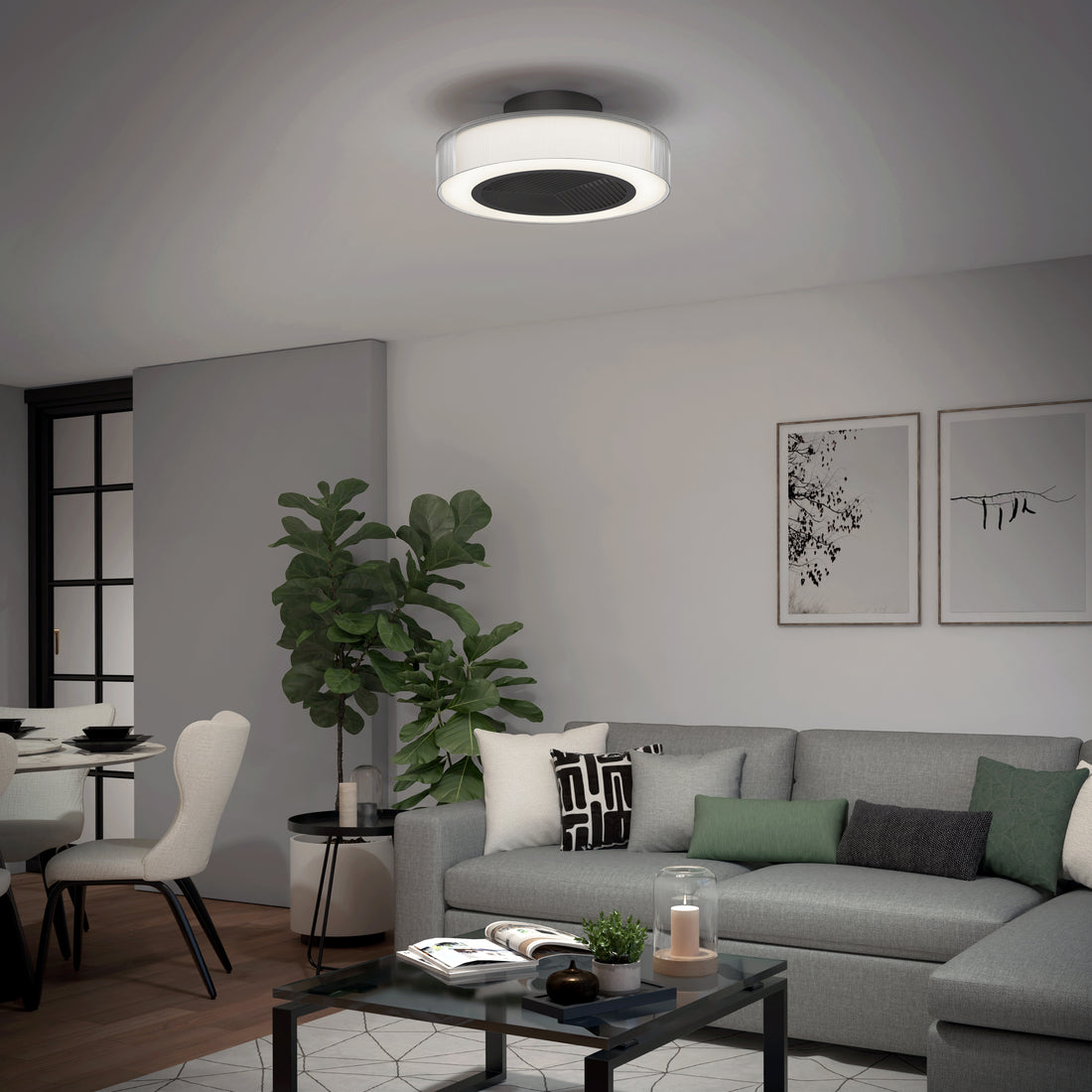 Groove 20 in. LED ceiling fan 3 speeds - with remote | Artika Canada