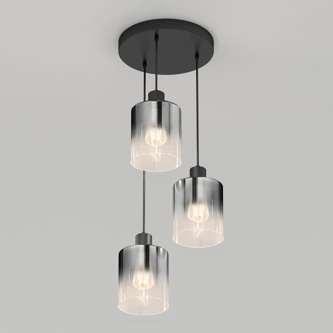 Haze modern 3-light pendant light Matte Black in Matte Black | Artika ...