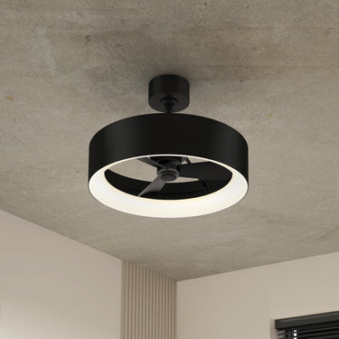 Aiden 24 in. LED ceiling fan 3 speeds - in Matte Black | Artika Canada
