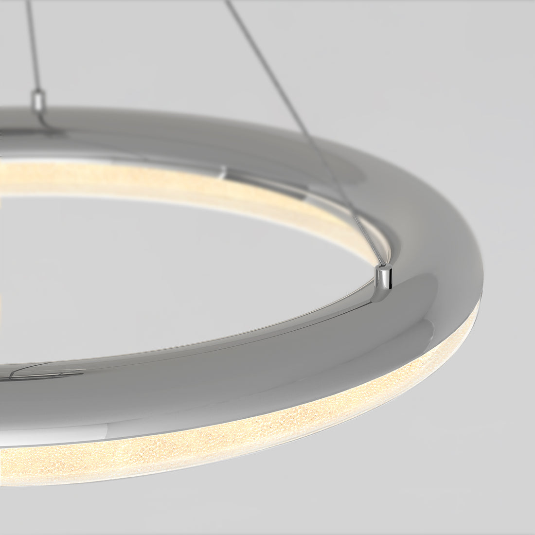 Famous Optical LED pendant light 5 CCT chrome | Artika Canada